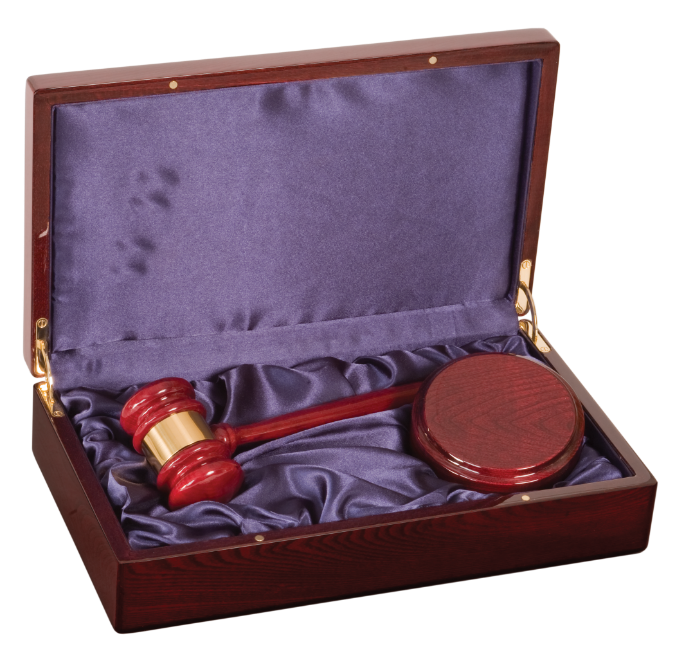 6C1205-A rosewood piano finish gavel set box 10 – Utah's Trophy Shop